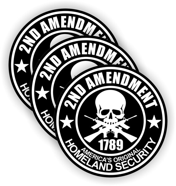 3-pack 2nd Amendment Vinyl Hard Hat Stickers Motorcycle - Etsy