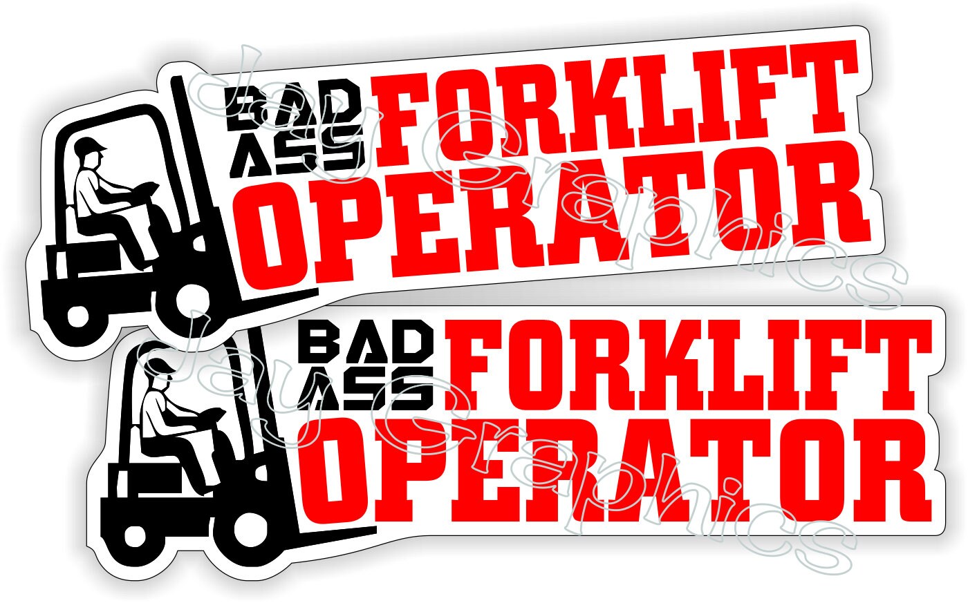 Bad Ass FORKLIFT OPERATOR Funny Hard Hat Stickers Motorcycle | Etsy