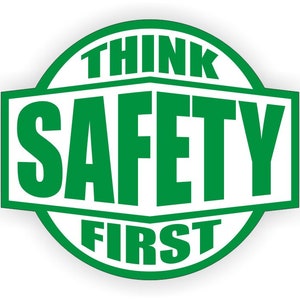 Think SAFETY FIRST Hard Hat Sticker Motorcycle Welding Welder Helmet ...
