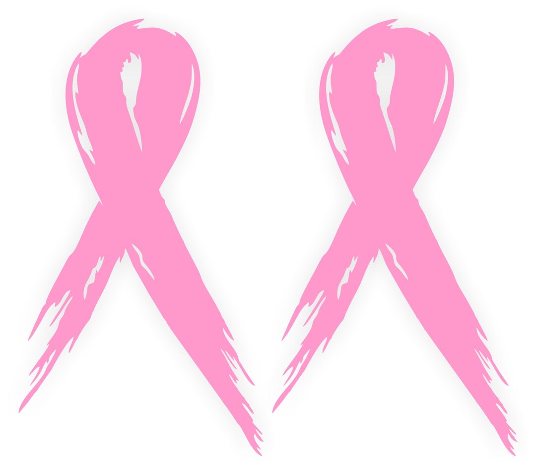 Breast Cancer Awareness Ribbons Decals Vinyl Bumper or Window Stickers ...