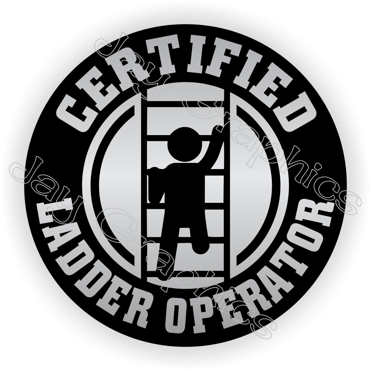 Funny Certified LADDER OPERATOR Hard Hat Sticker Motorcycle | Etsy