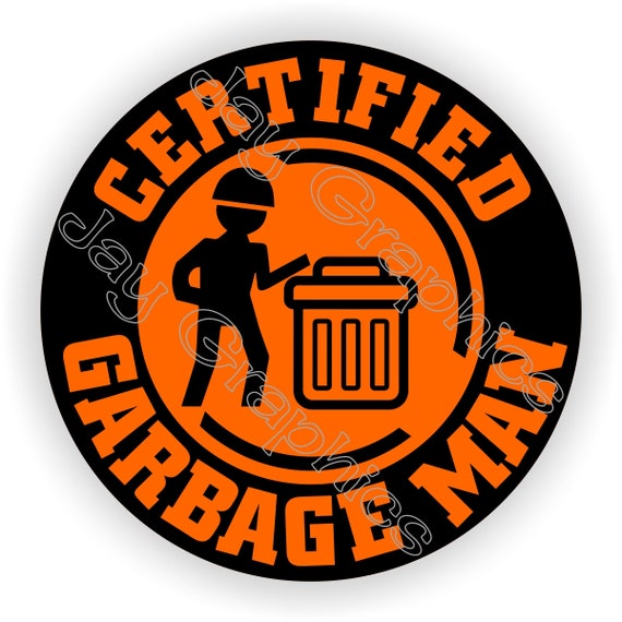 Funny GARBAGE MAN Hard Hat Sticker Motorcycle Welding Welder | Etsy