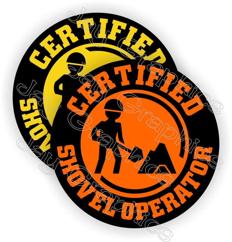 Certified Shovel Operator Hard Hat Stickers Motorcycle Welding - Etsy