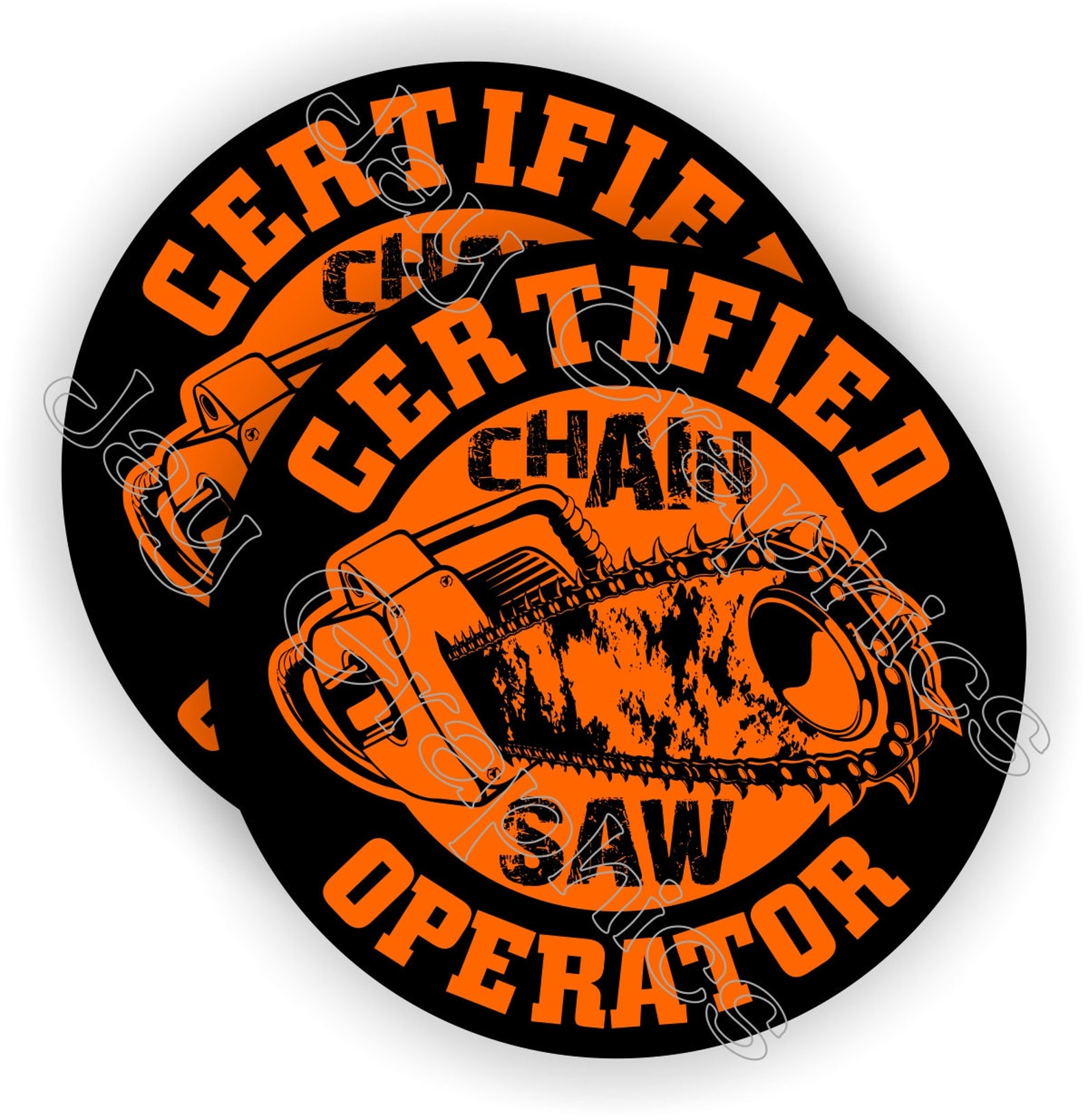 Certified Chainsaw Operator Funny Hard Hat Stickers Motorcycle Welding ...