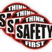 3-pack Think SAFETY FIRST Hard Hat Stickers | Vinyl Safety Helmet ...