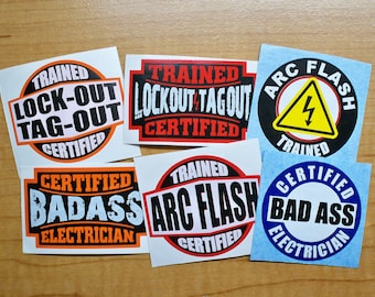 Lock-out Tag-out Electrician Hard Hat Sticker Lockout Tagout - Etsy