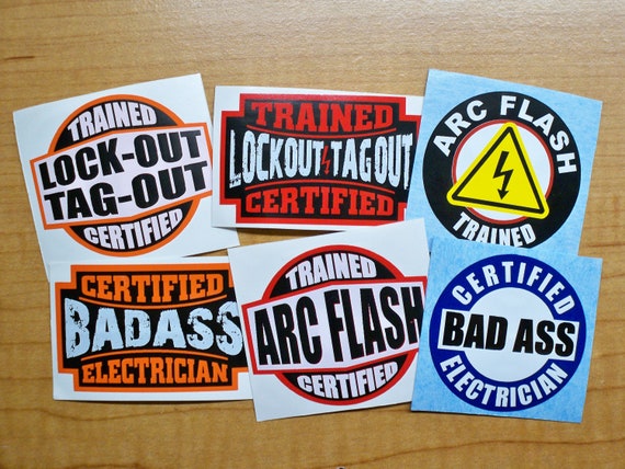 Hard Hat Stickers Electrician