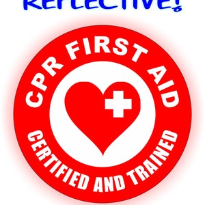 Reflective CPR First Aid Hard Hat Stickers | Motorcycle Welding Helmet ...