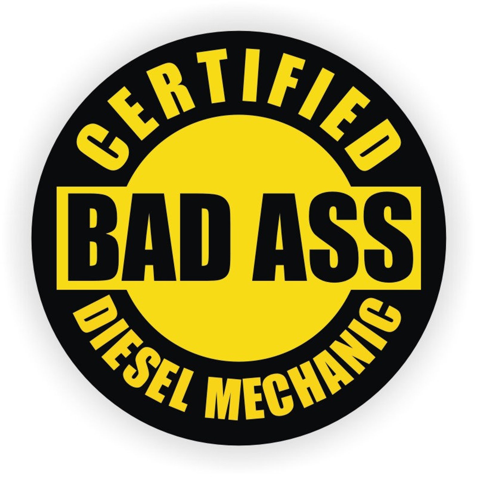 Bad Ass Diesel Mechanic Hard Hat Sticker Tow Motor - Etsy