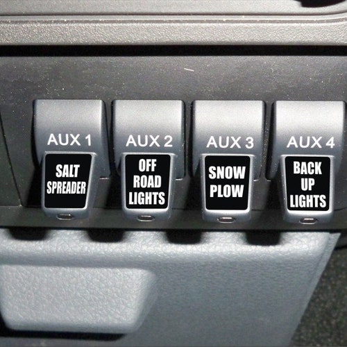 Custom Upfitter AUX Switch Decals Stickers Labels Fits: - Etsy