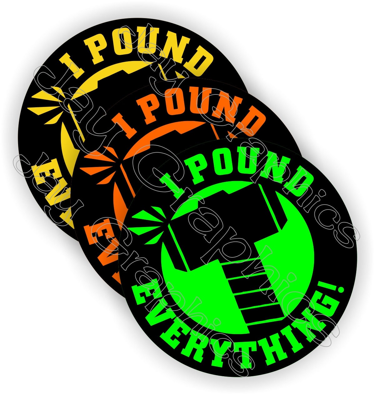 3-pack I Pound Everything Funny Hard Hat Stickers Motorcycle - Etsy