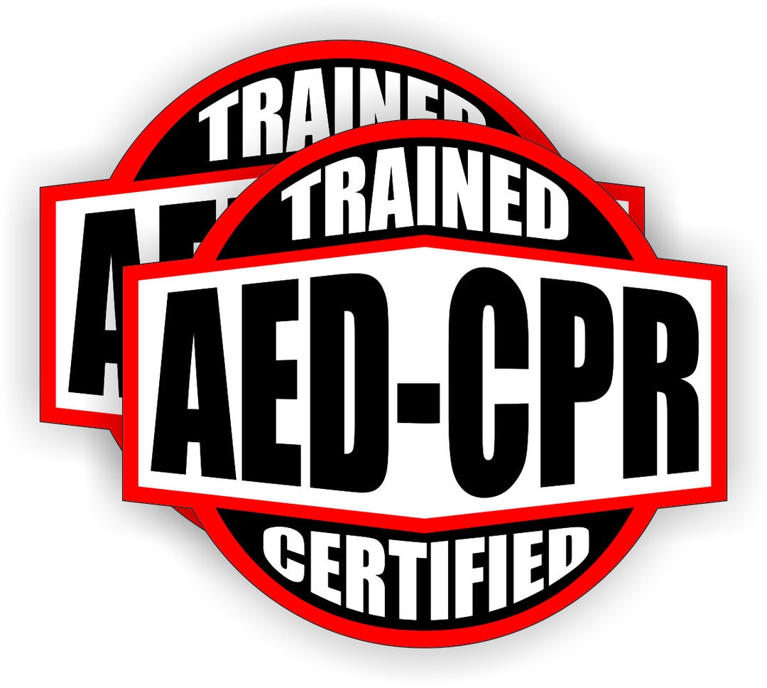 AED-CPR Hard Hat Stickers | Motorcycle Welding Helmet Decals | Toolbox ...