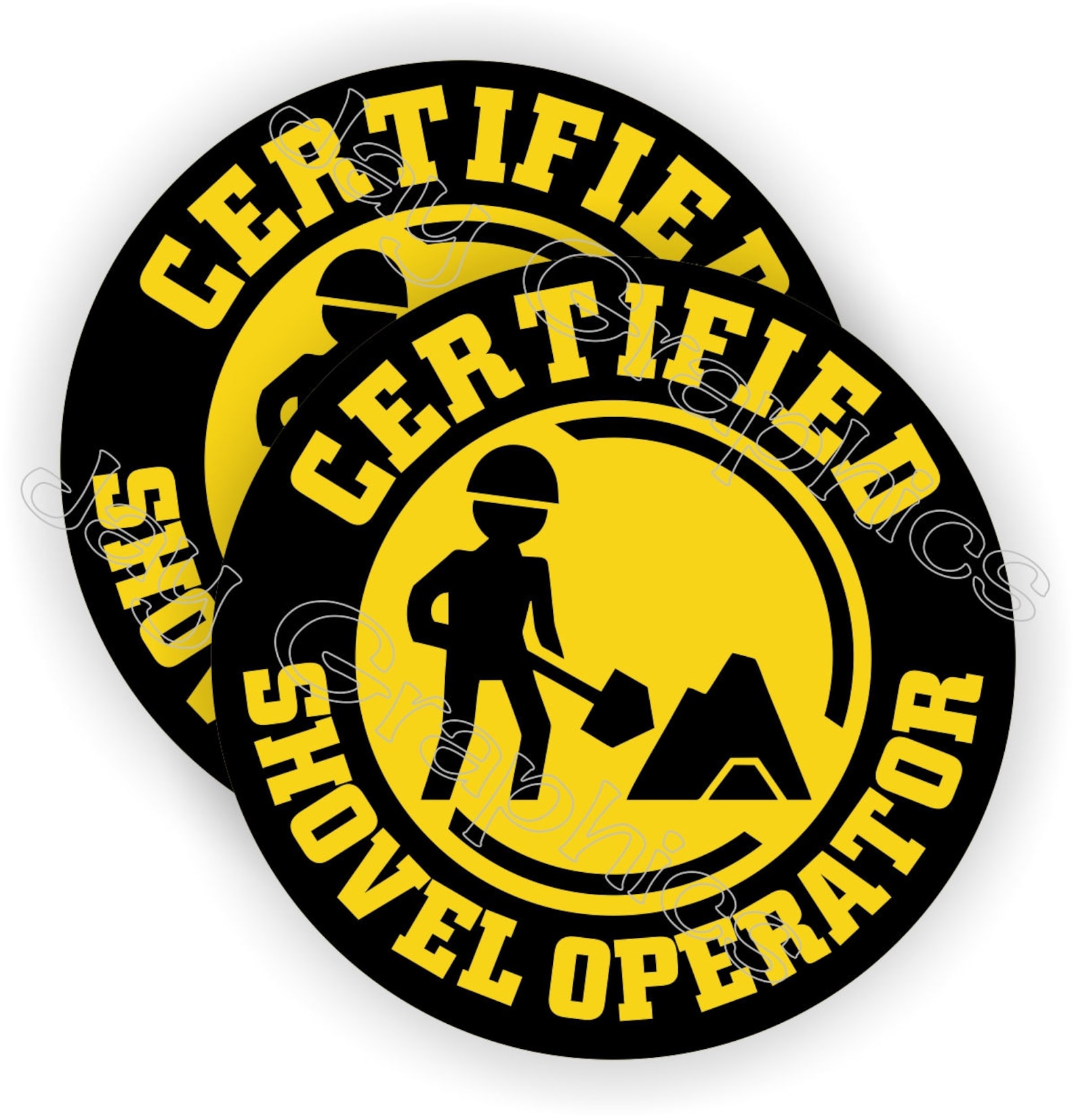 Certified Shovel Operator Funny Hard Hat Stickers Motorcycle - Etsy