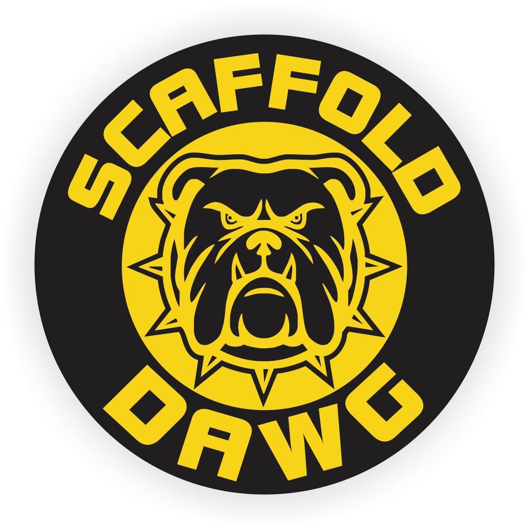 SCAFFOLD DAWG Funny Vinyl Hard Hat Sticker Motorcycle Welding Welder ...