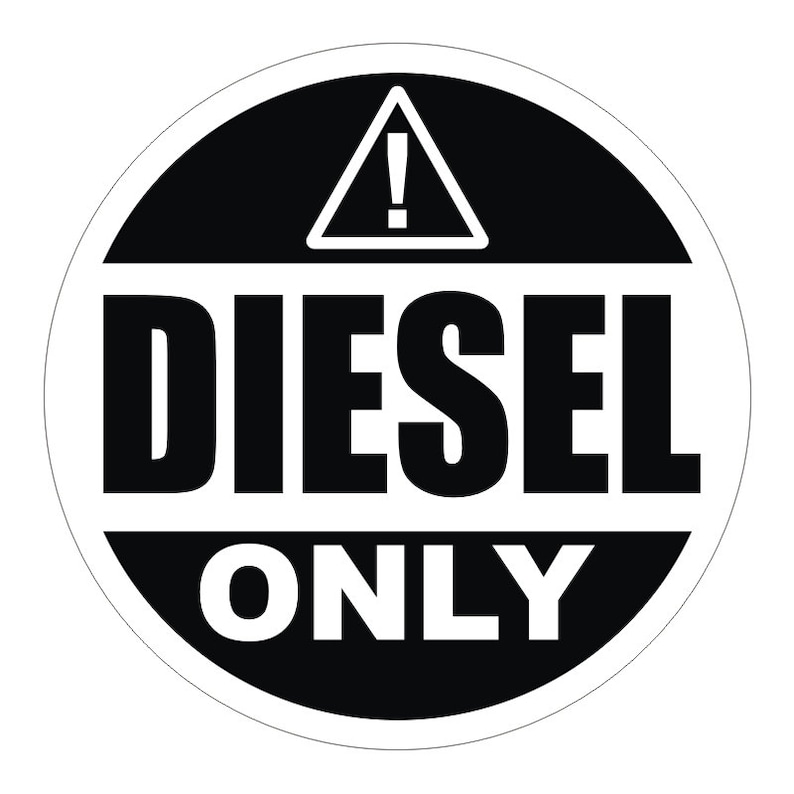 DIESEL Fuel Only Round Vinyl Sticker Many Sizes Vinyl - Etsy