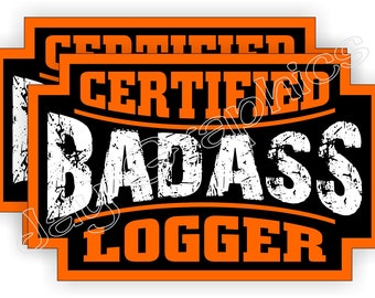 Hard Hat Logging Stickers - Etsy