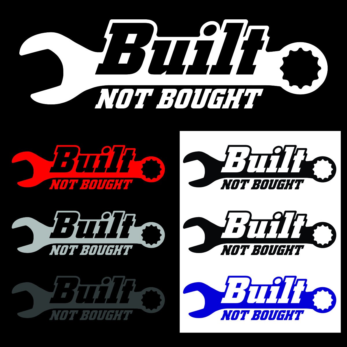 Built Not Bought Vinyl Sticker Decal | Funny off Road 4x4 Truck SUV Car ...