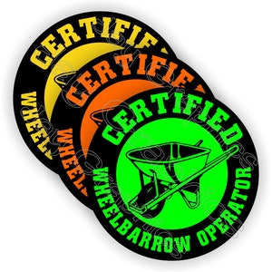 2x Certified Shovel Operator Hard Hat Stickers Motorcycle Welding ...