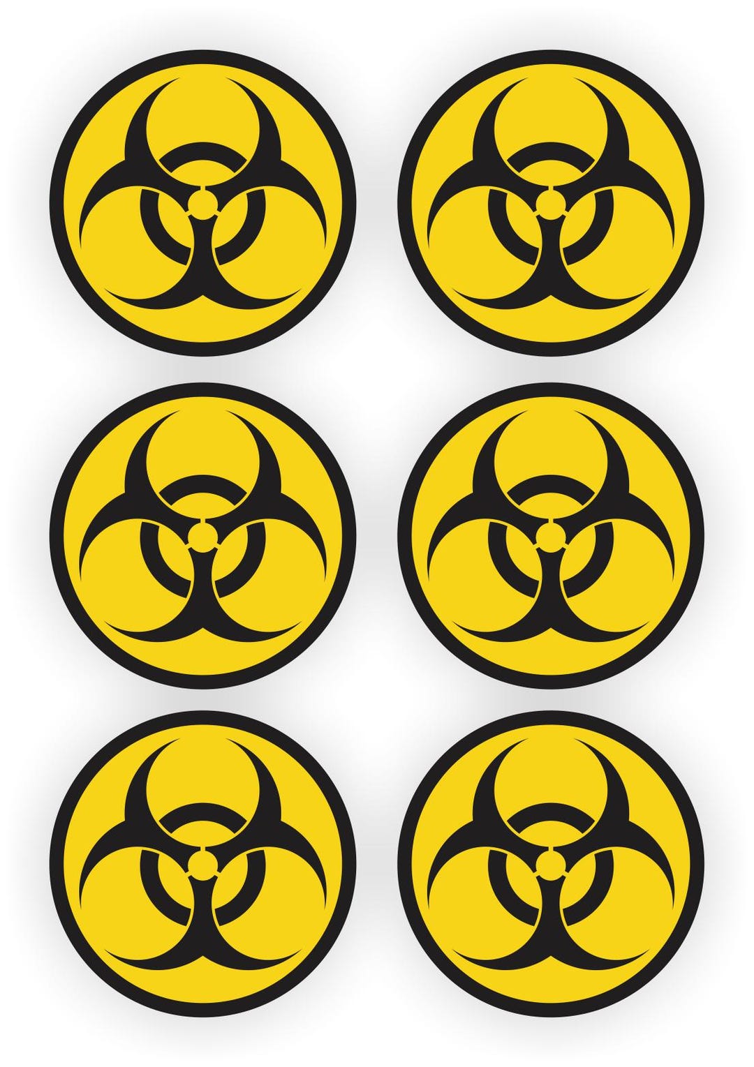 6-pack Biohazard Symbol Hard Hat Stickers | Certified Motorcycle ...
