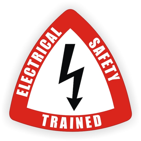 Electrical Safety Trained Hard Hat Sticker / Construction | Etsy