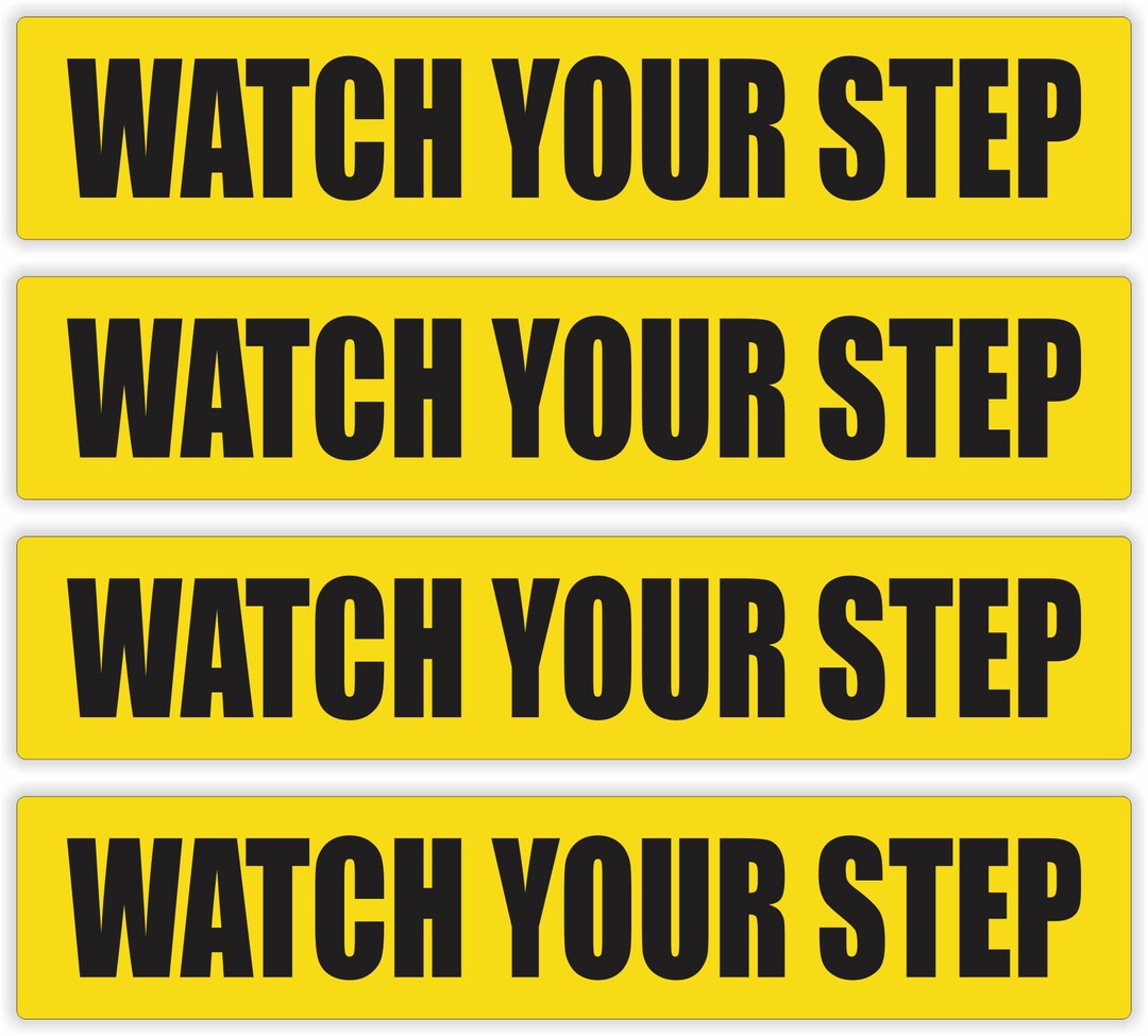 4 Pack - WATCH Your STEP Vinyl Bumper Stickers | Window Decals | Car ...