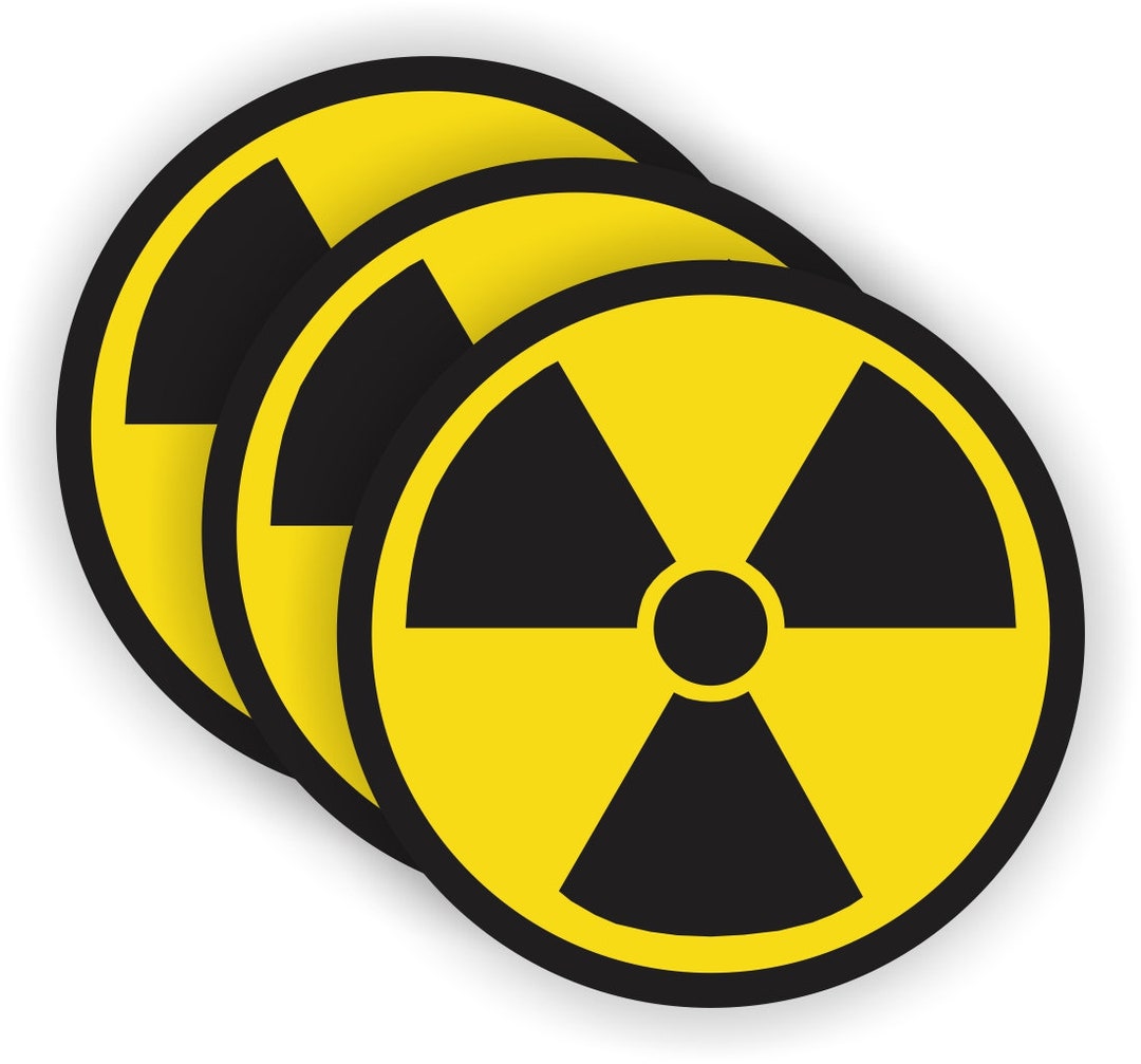 3-pack Radiation Symbol Hard Hat Stickers | Certified Motorcycle ...