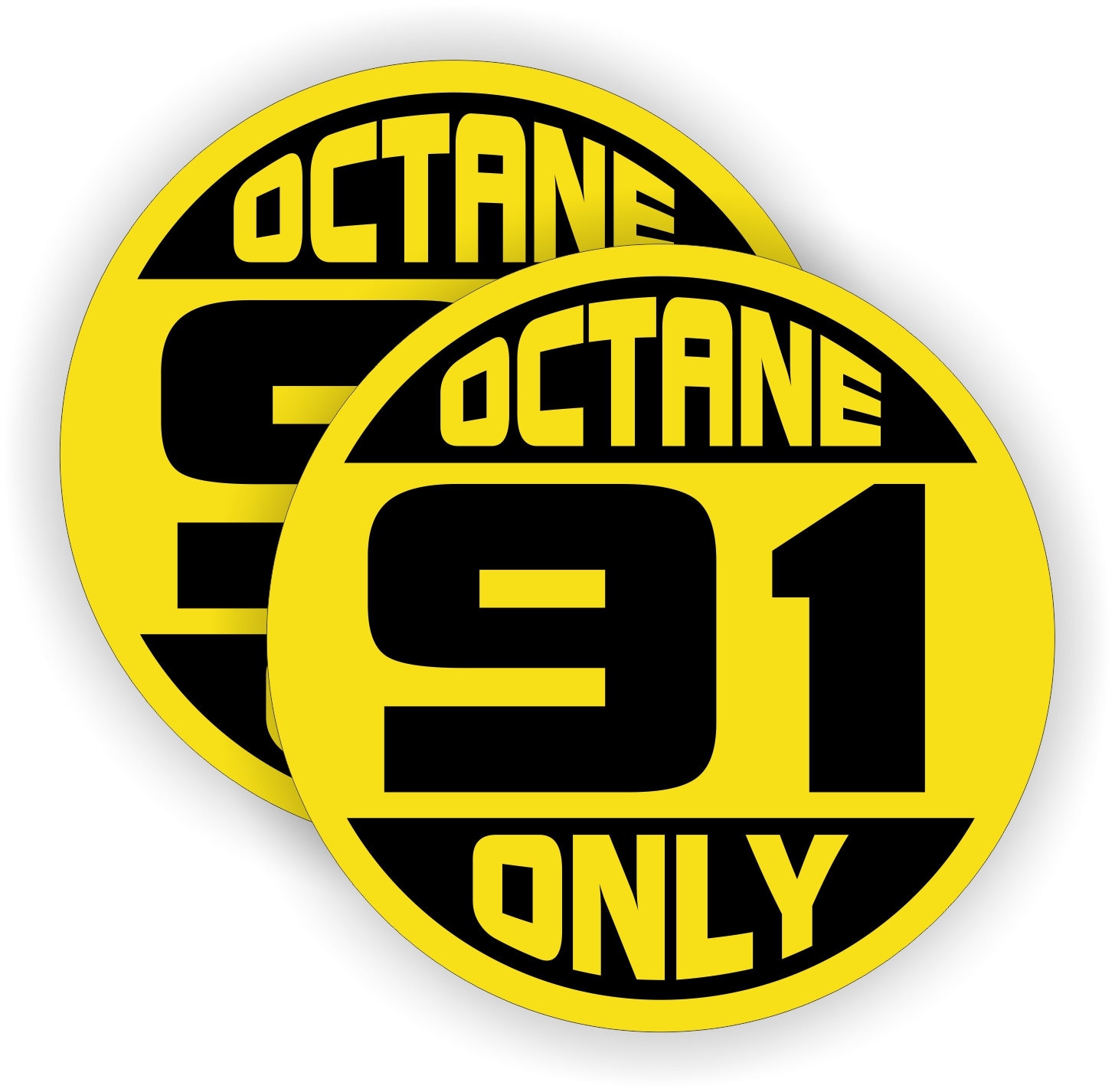 Pair of 87 89 91 92 93 94 100 OCTANE ONLY Round Vinyl Stickers | Etsy