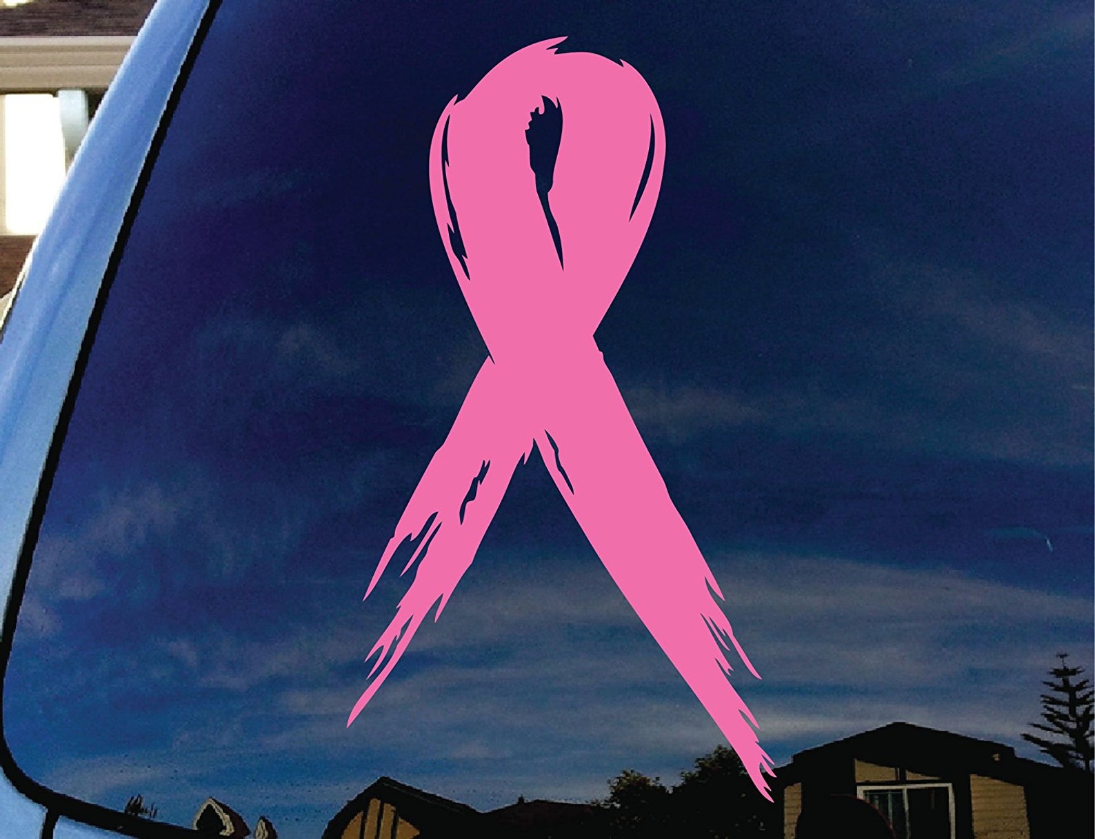 Breast Cancer Awareness Ribbon Decal Vinyl Bumper or Window - Etsy