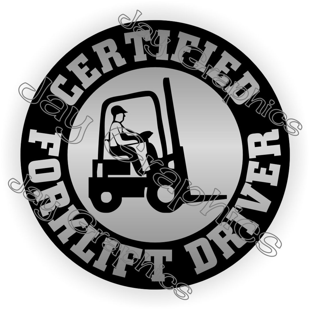 Certified FORKLIFT DRIVER Operator Hard Hat Sticker | Motorcycle ...