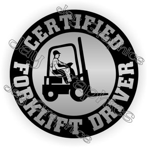Certified FORKLIFT DRIVER Operator Hard Hat Stickers Motorcycle Welding ...