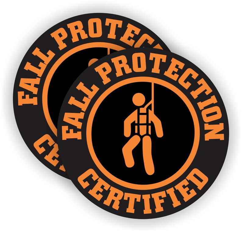 Pair FALL PROTECTION Certified Vinyl Hard Hat Stickers - Etsy