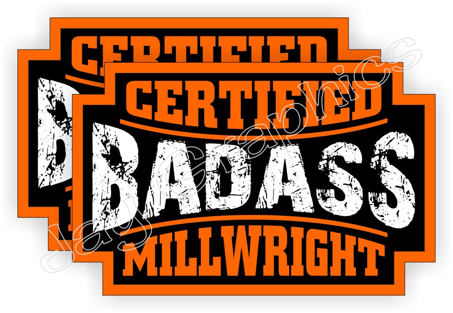 Badass MILLWRIGHT Hard Hat Stickers Motorcycle Welding | Etsy