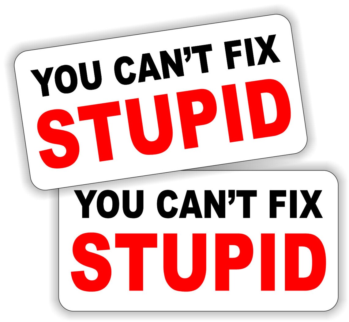 You Cant Fix Stupid Funny Hard Hat Stickers Tow Motor | Etsy