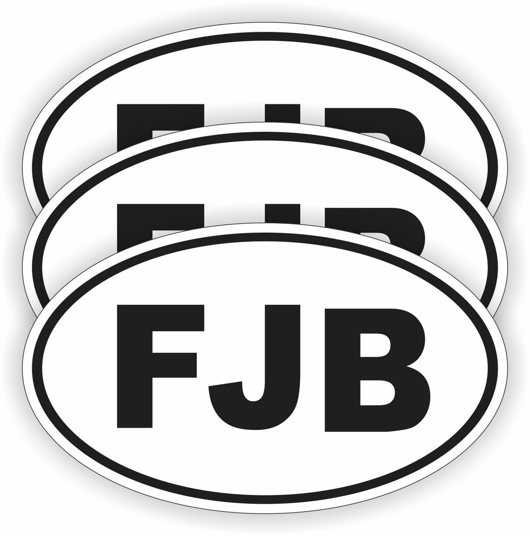 3-pack FJB Oval Vinyl Decals / Car Truck SUV Bumper Stickers ...