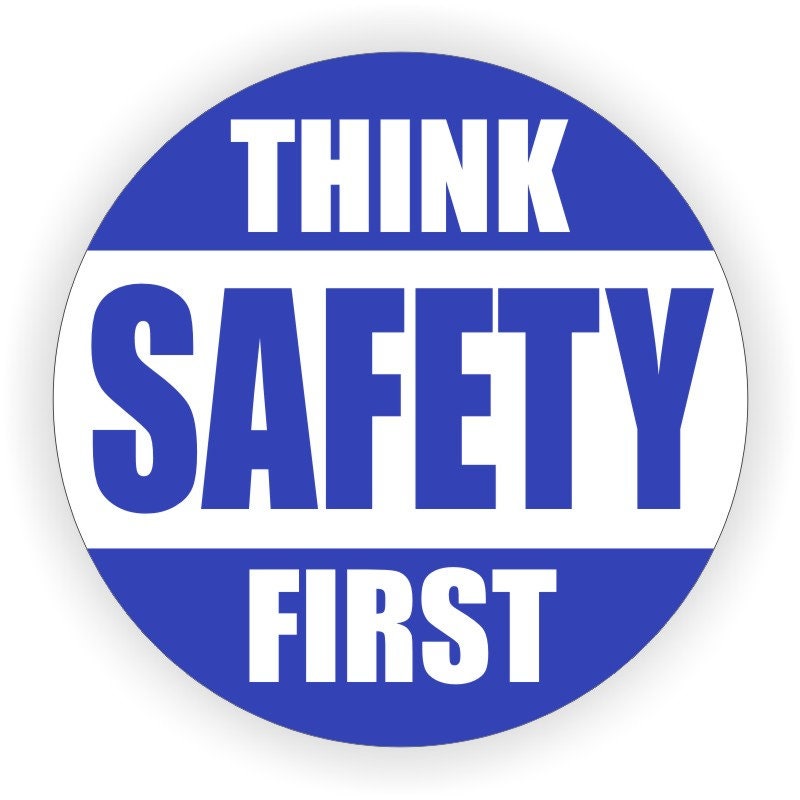 Think SAFETY FIRST Hard Hat Sticker Motorcycle Welding Welder Helmet ...