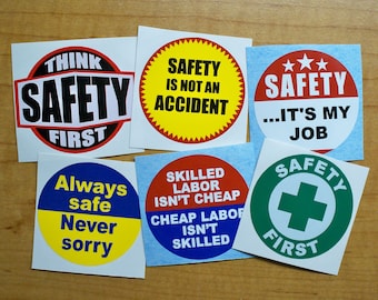 8-pack Vinyl Hard Hat Stickers Funny Construction Helmet | Etsy