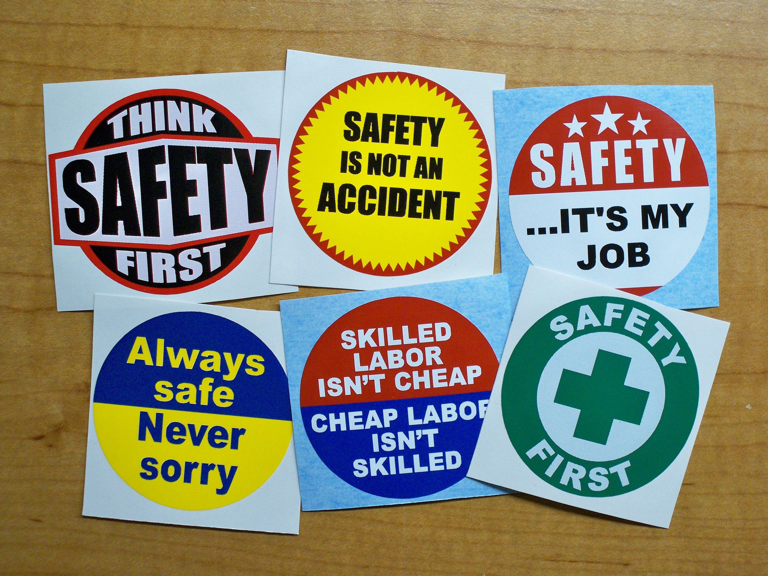 6-pack Funny Hard Hat Stickers Think Safety First Safety Its - Etsy