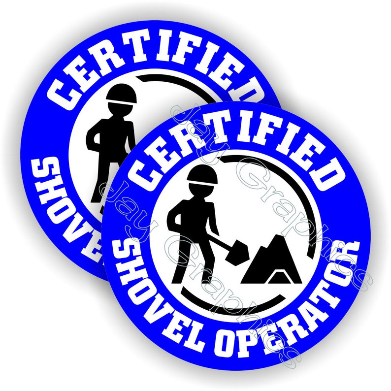Certified Shovel Operator Hard Hat Stickers Motorcycle Welding - Etsy