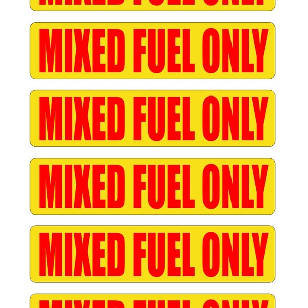 Fuel Warning Stickers - Etsy