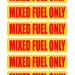 6-pack - MIXED FUEL ONLY Vinyl Stickers Decals Labels | Many Colors ...