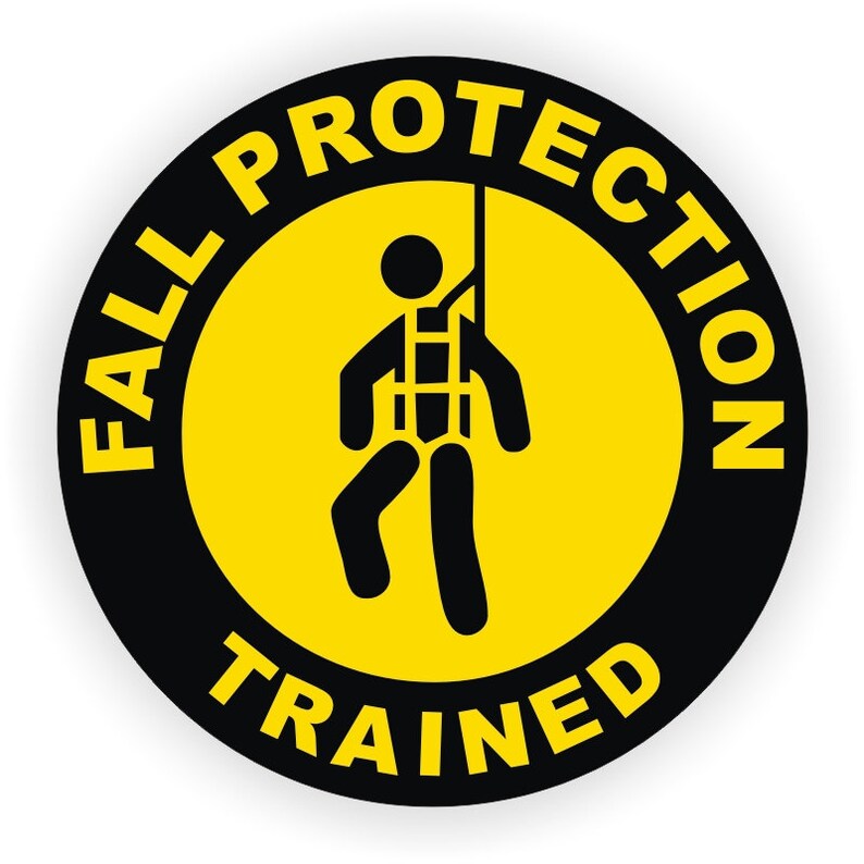 FALL PROTECTION Trained Vinyl Hard Hat Sticker Motorcycle - Etsy