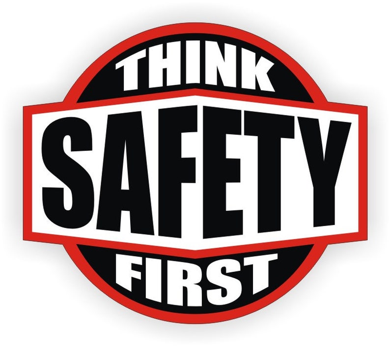 Think SAFETY FIRST Hard Hat Sticker Motorcycle Welding Welder Helmet ...
