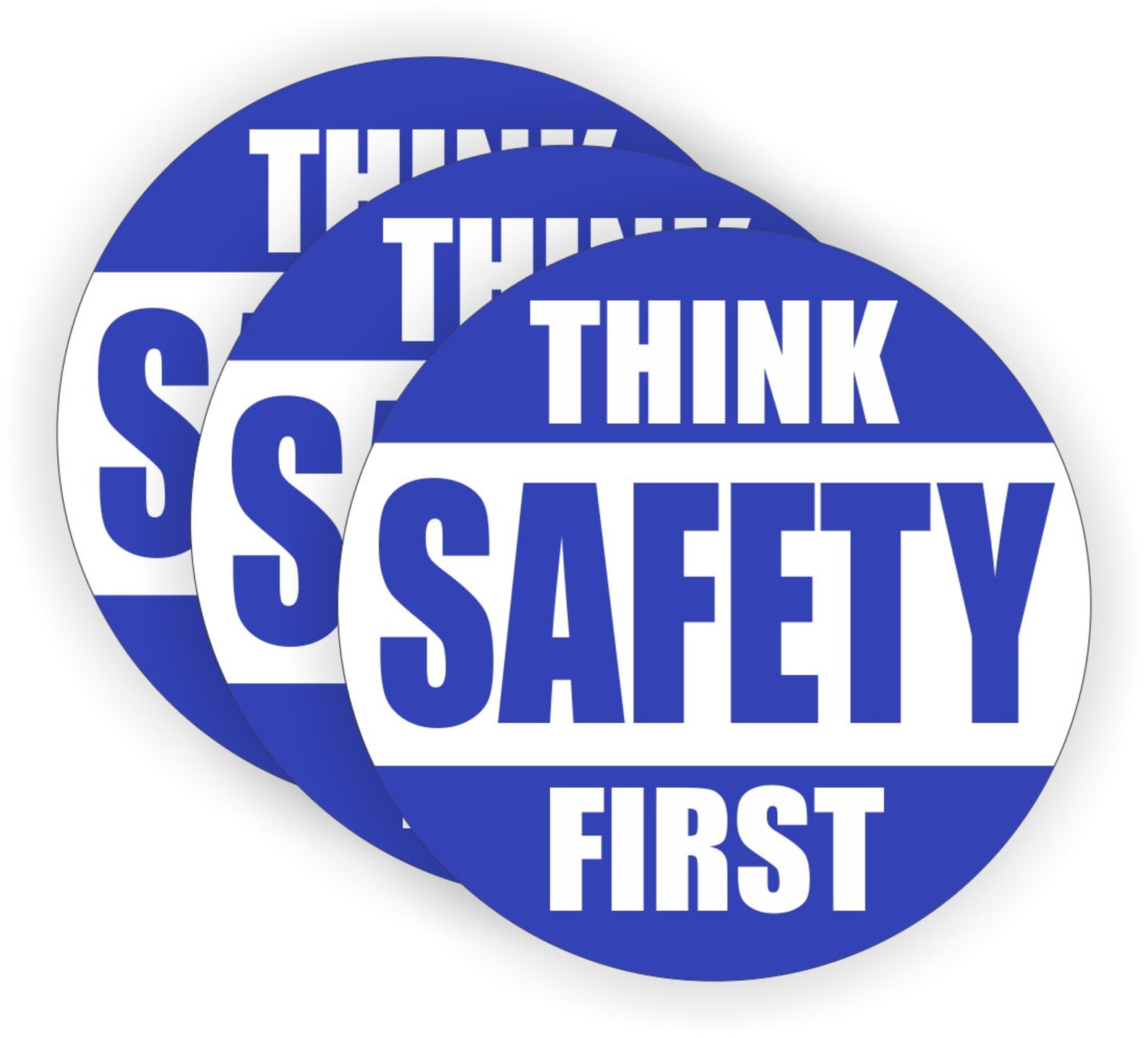 3-pack Think SAFETY FIRST Vinyl Hard Hat Stickers Vinyl - Etsy