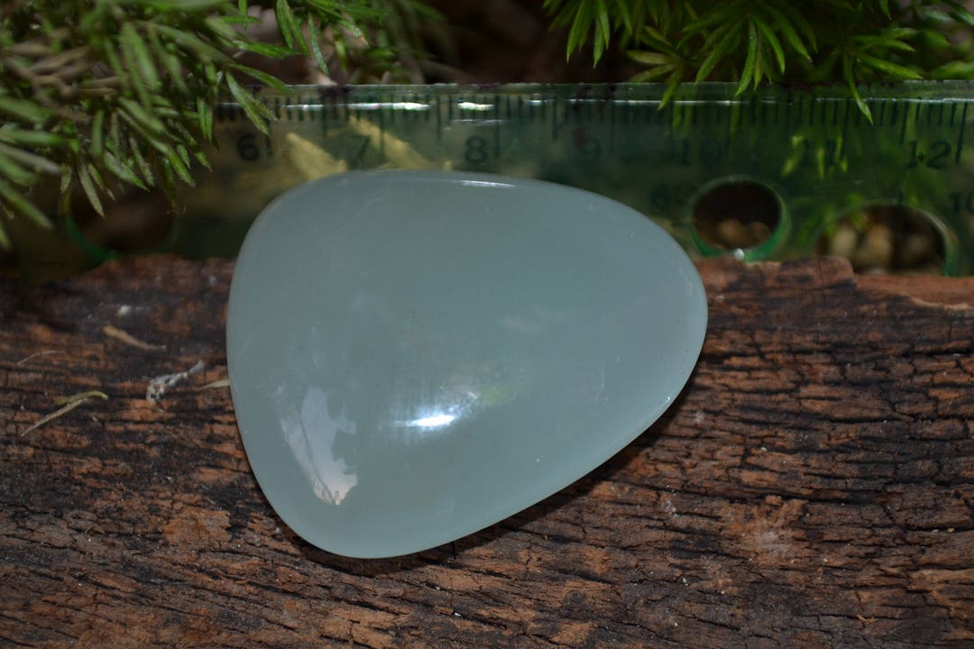 Milky Aquamarine Cabochon: Large Triangular Gemstone (128.20cts) - Etsy