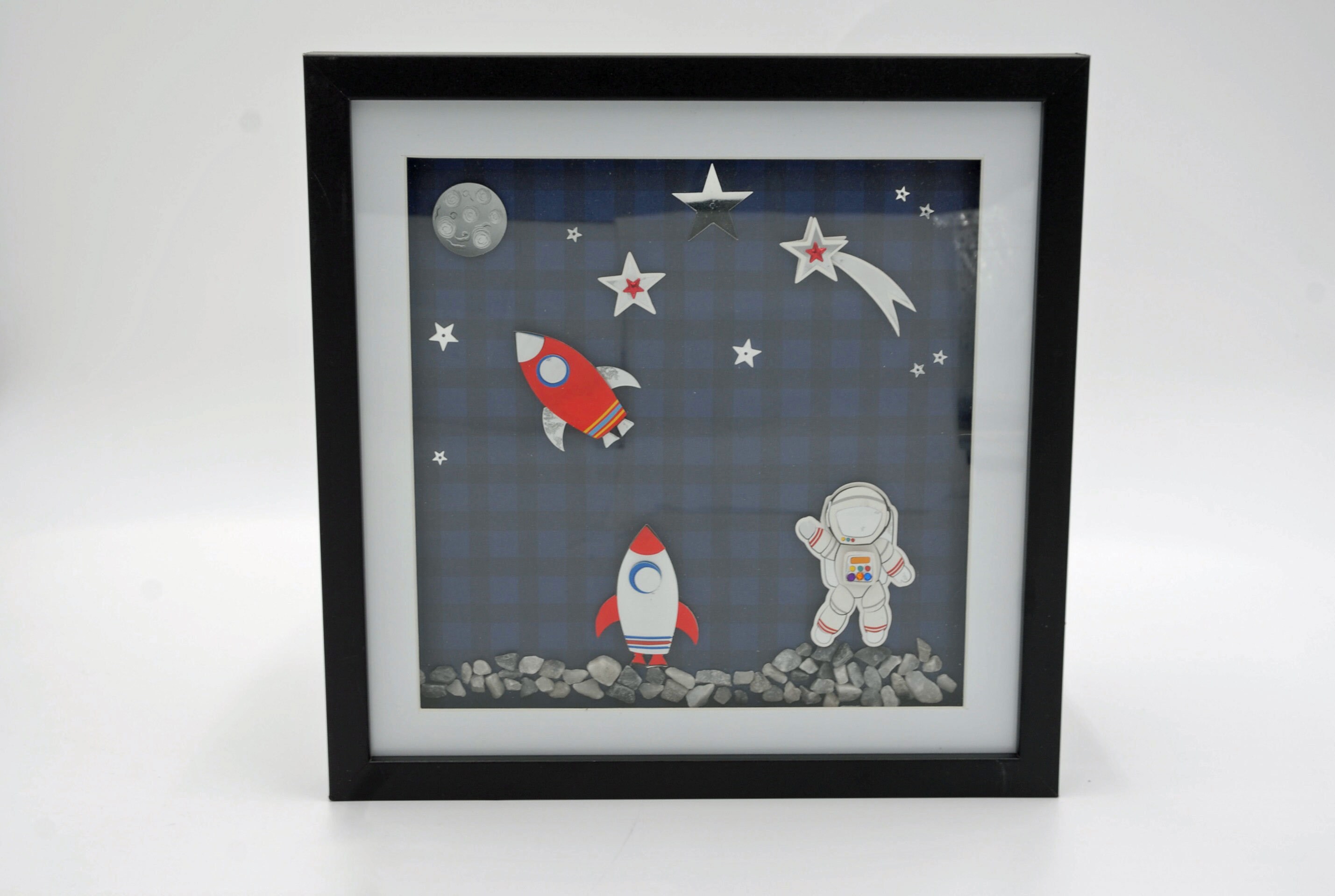 Children's Picture Spaceman Rocket Moon and Stars 3 D - Etsy