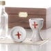 Portable Ceramic Communion Set Natural Clay Cross Visitation Set - Etsy