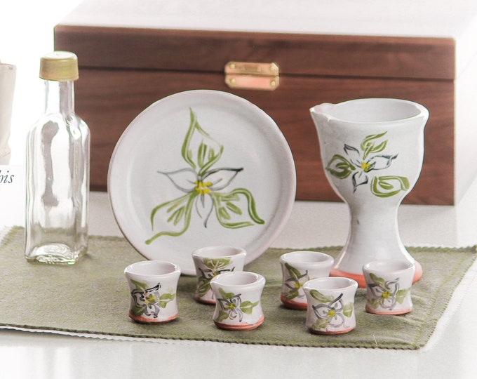 Portable Ceramic Communion Set Trillium Small Group Set - Etsy