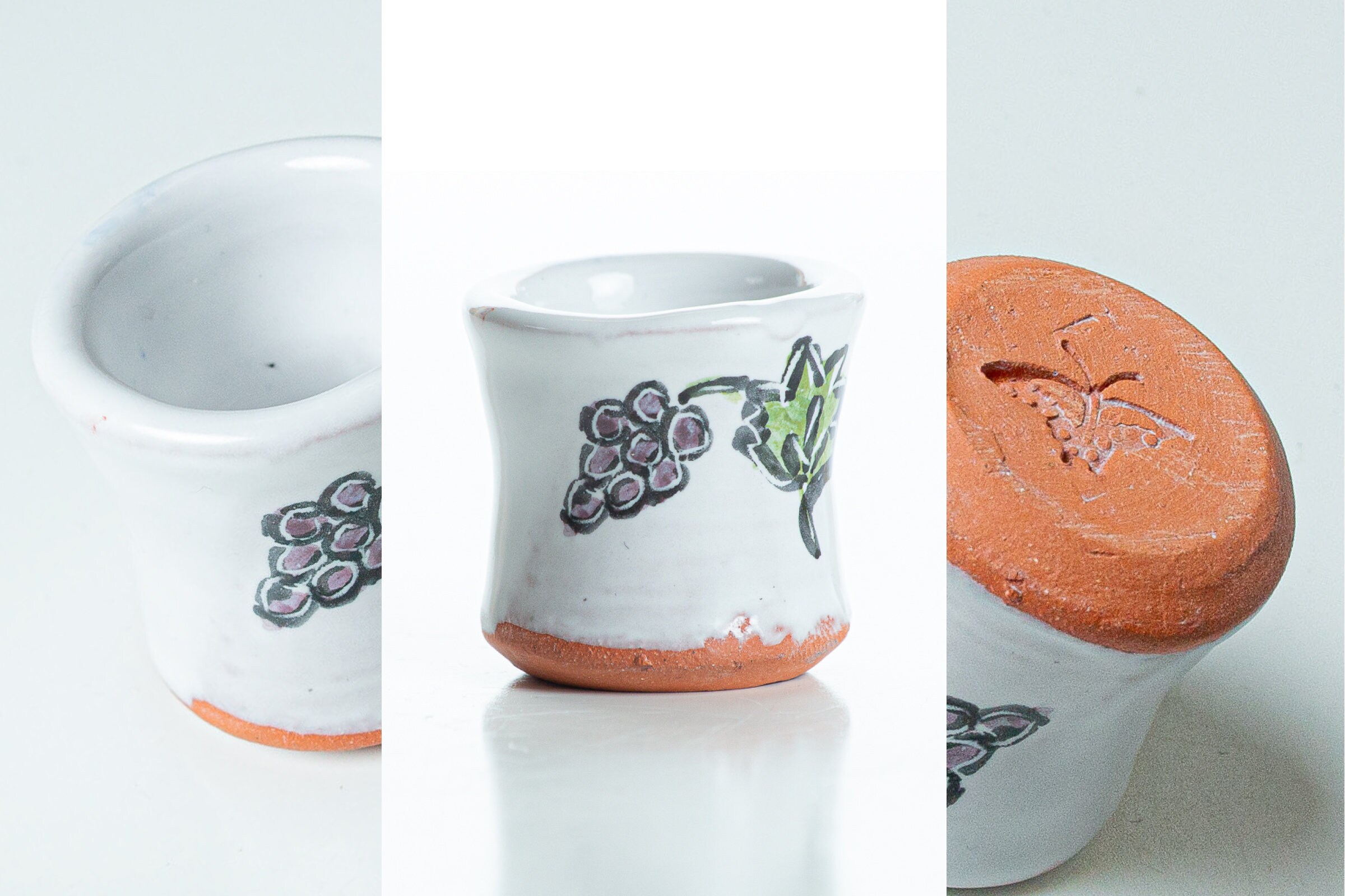 Portable Ceramic Communion Set - Grapes and Wheat Small Group Set - Etsy