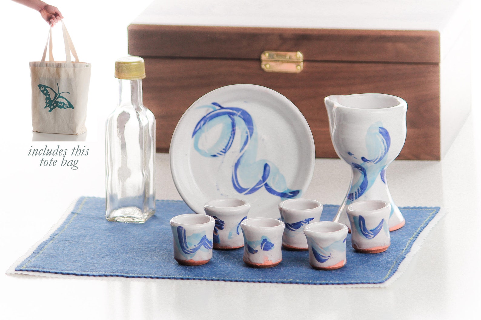 Portable Ceramic Communion Set - Blue Waters Small Group Set - Etsy
