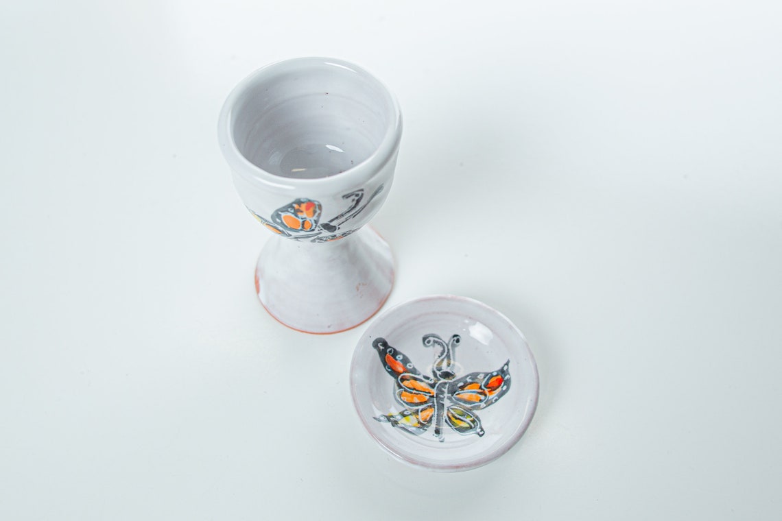 Portable Ceramic Communion Set Butterfly - Etsy